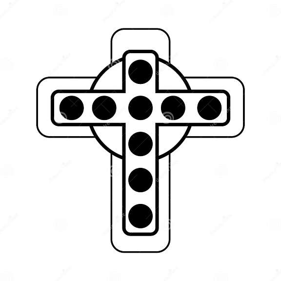 Cruz simple ilustración del vector. Ilustración de insignia - 260851350