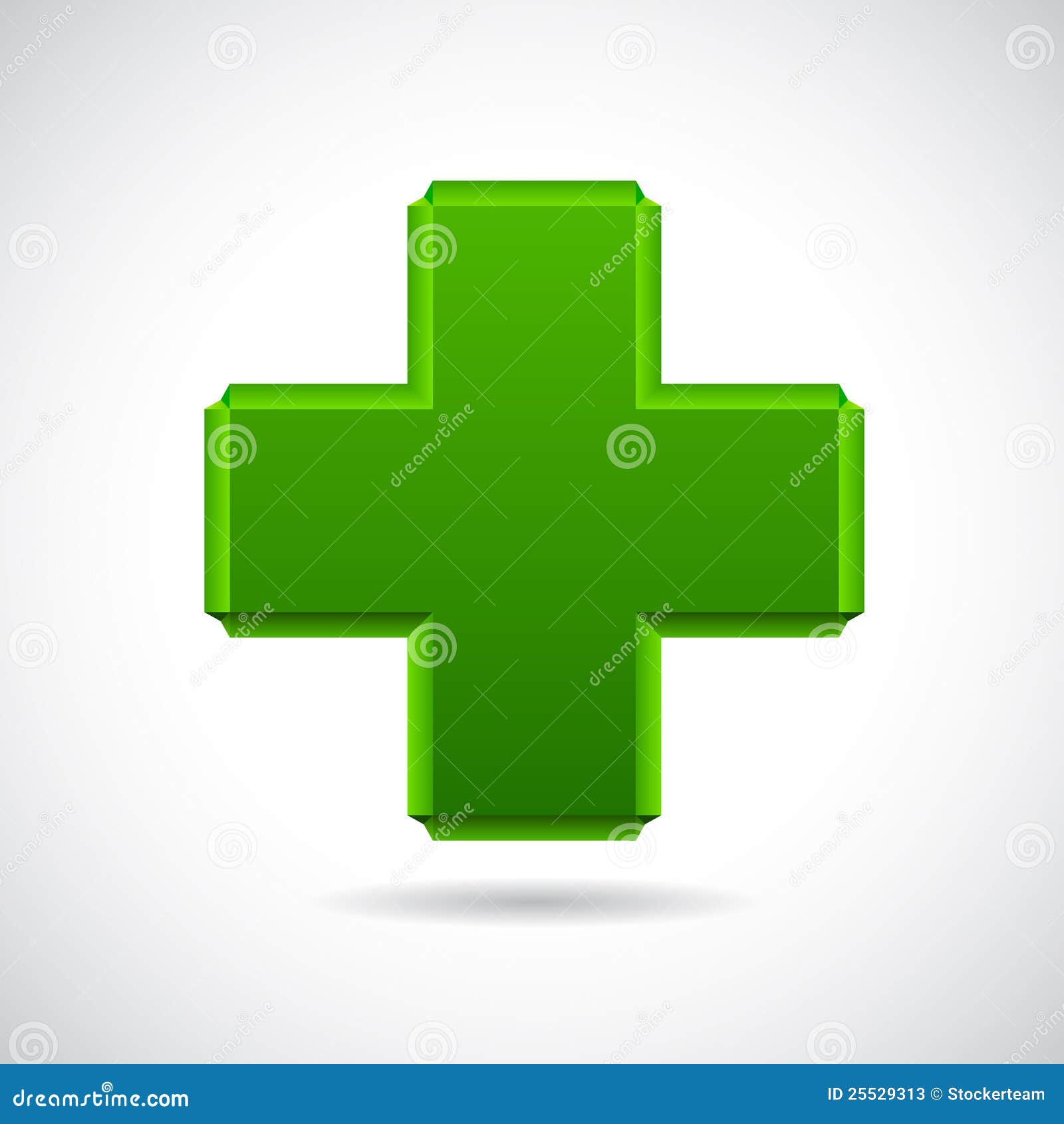 Cruz Verde De Vidro Lustrosa Ilustração Stock - Ilustração de ...