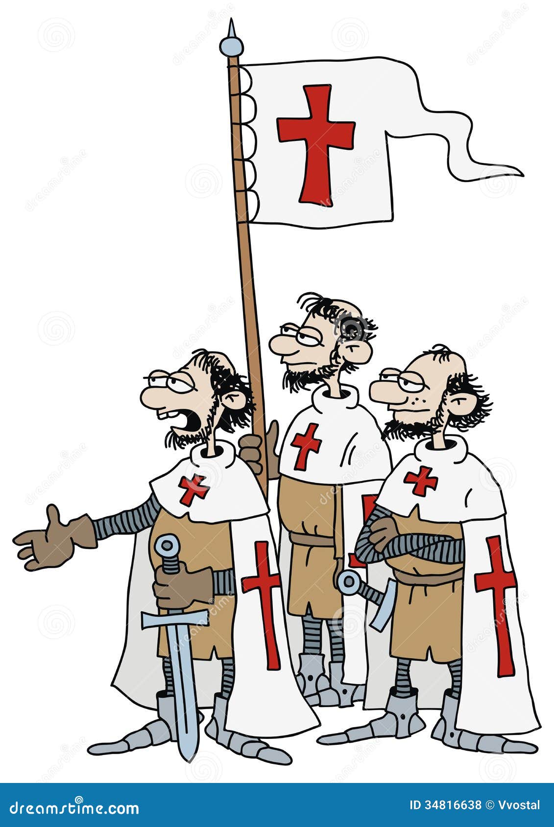 Cruzados ilustración del vector. Ilustración de espada - 34816638