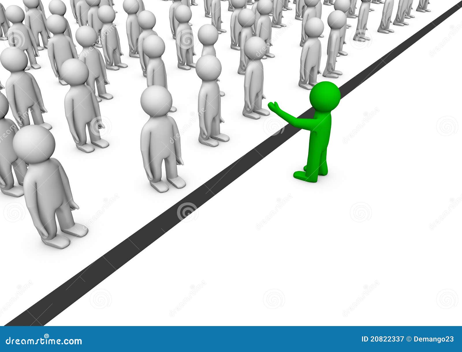 Cruzar la línea stock de ilustración. Ilustración de potencia - 20822337