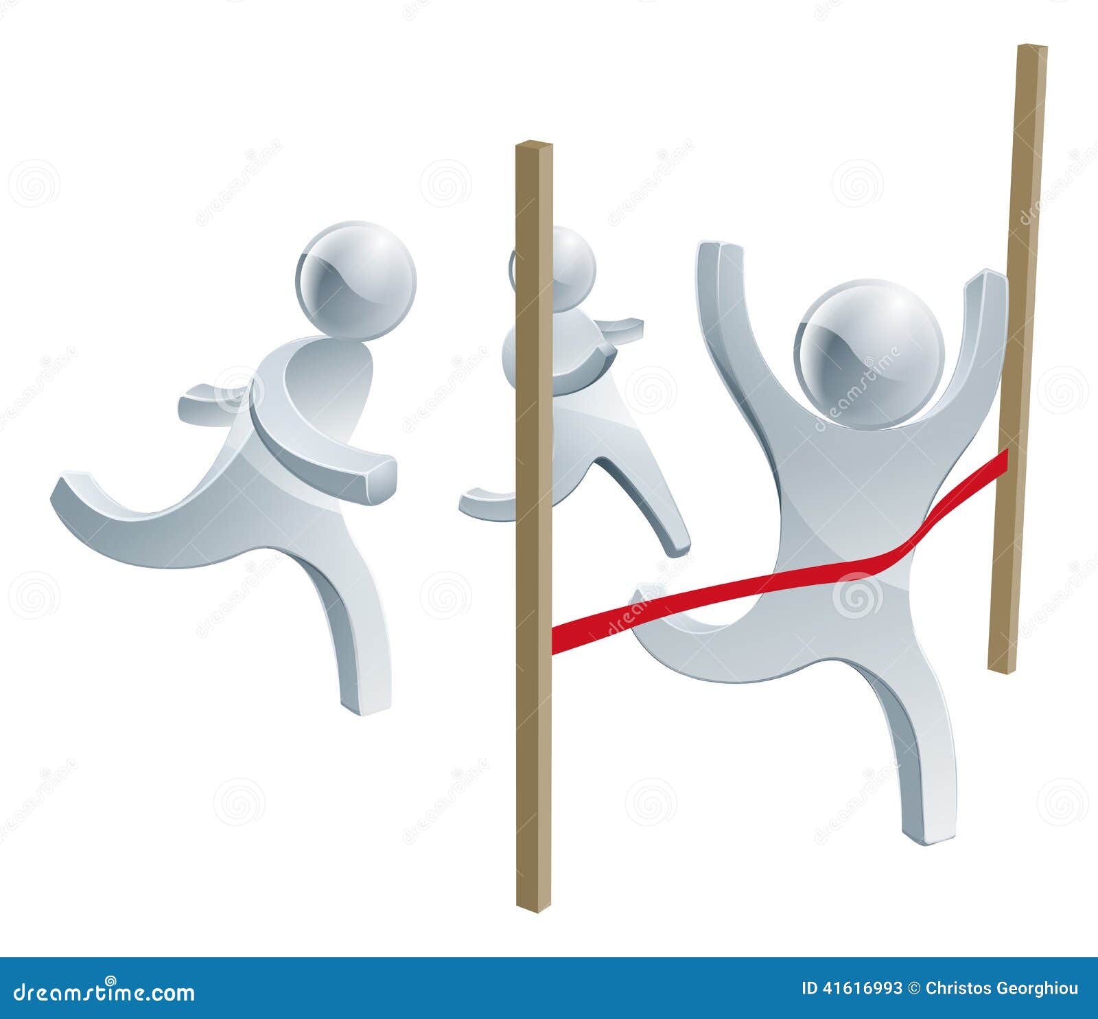 Cruzar la meta ilustración del vector. Ilustración de hombre - 41616993