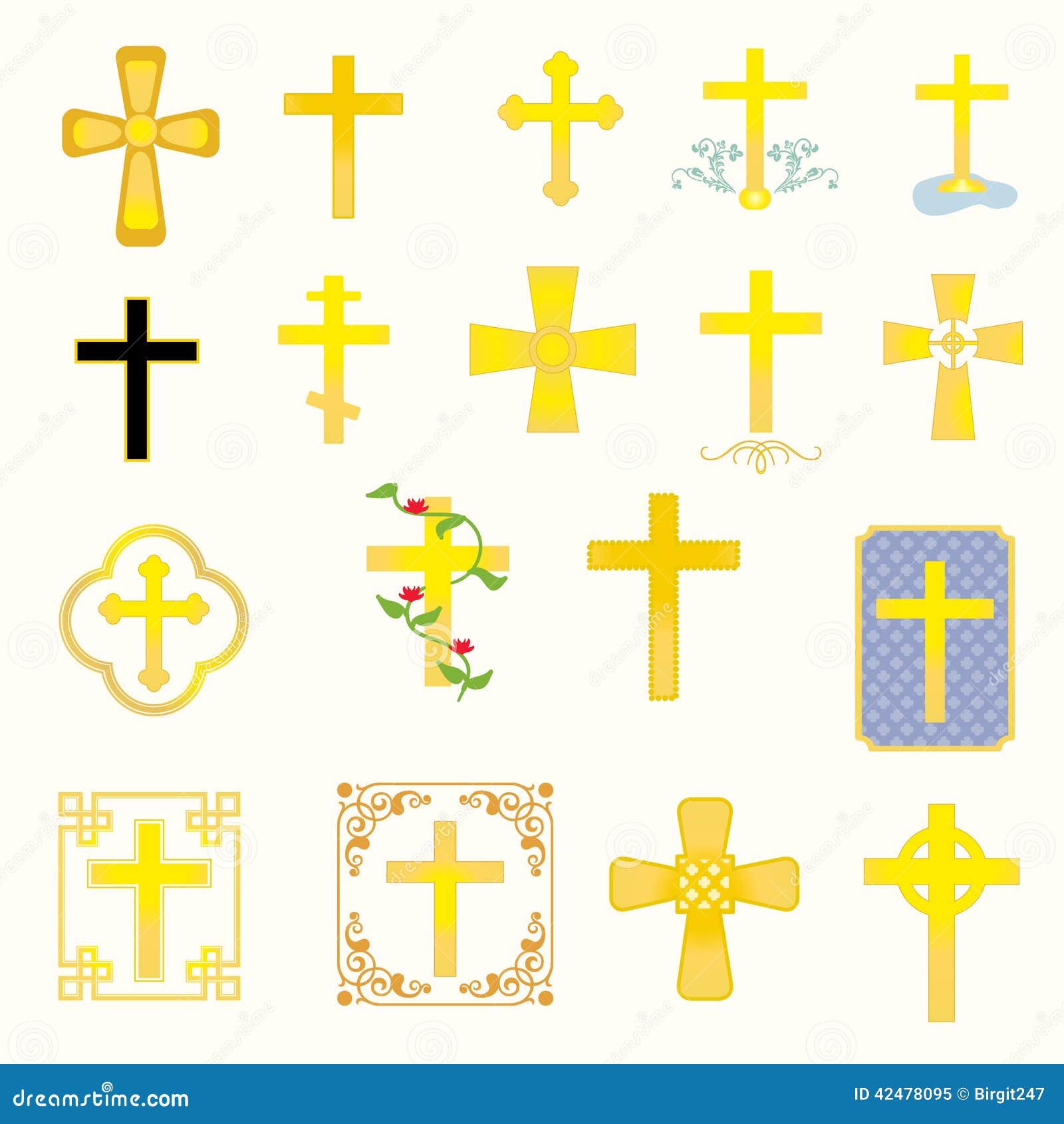 Cruzes ilustração do vetor. Ilustração de espiritual - 42478095