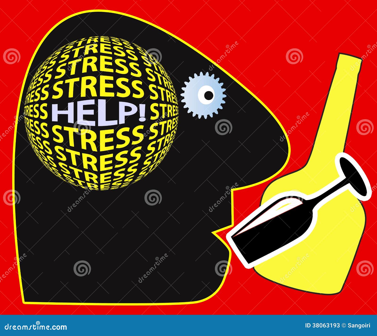 Cry for Help stock illustration. Illustration of excessive - 38063193