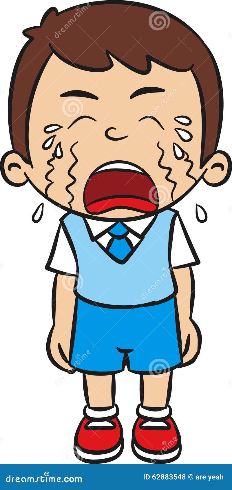 Cry stock vector. Illustration of cryout, crying, alone - 62883548