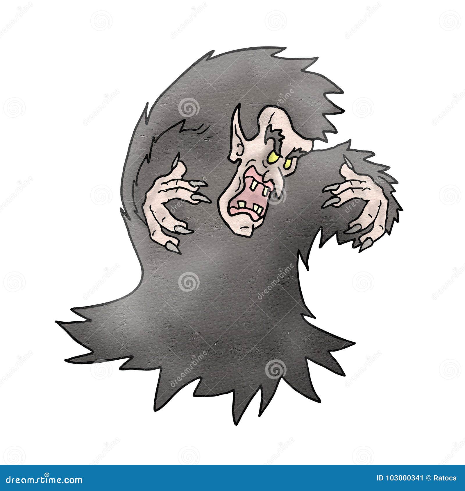 Cry monster stock illustration. Illustration of green - 103000341