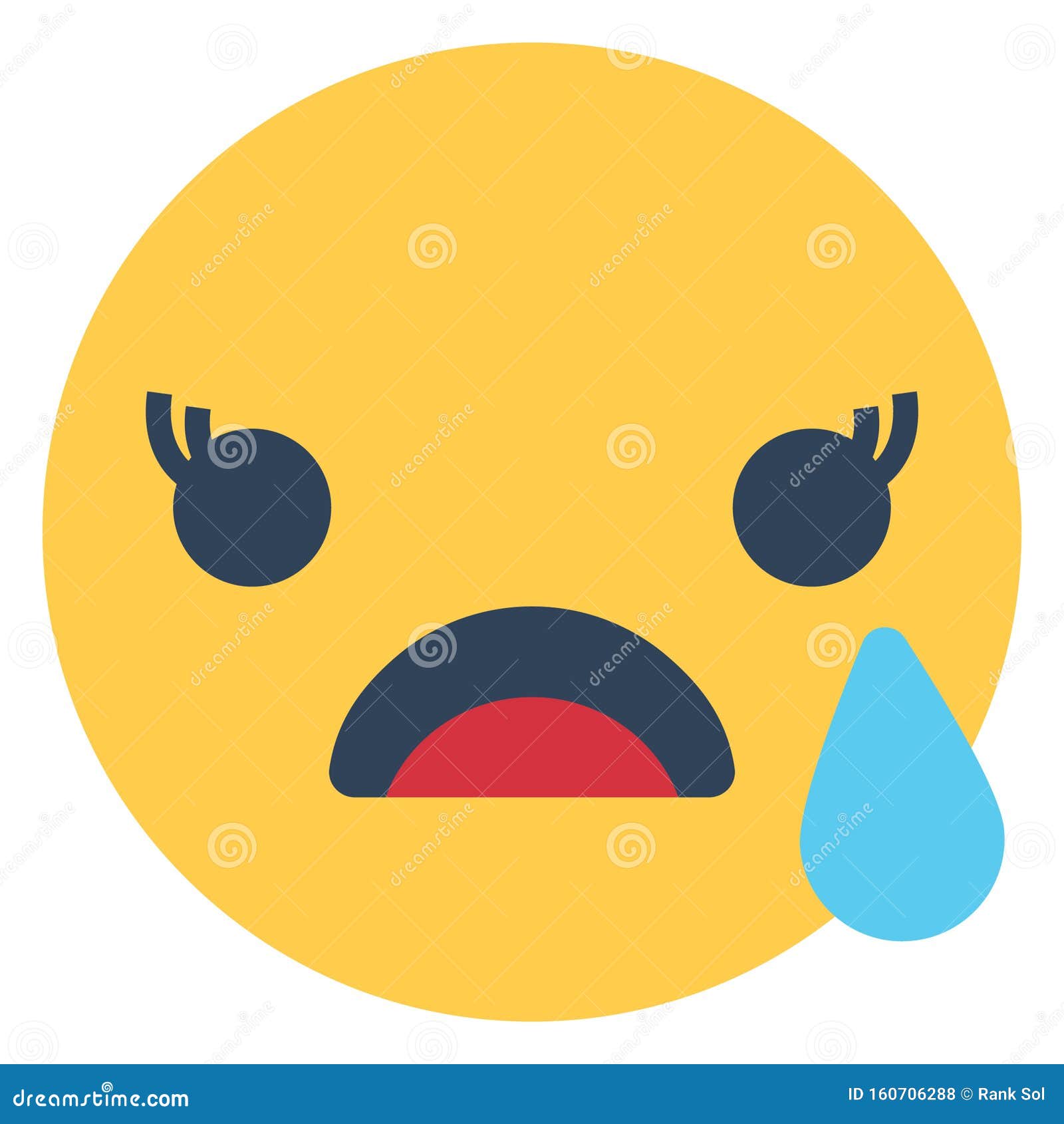 Cry, Sad Face Vector Icon Fully Editable Stock Vector - Illustration of ...