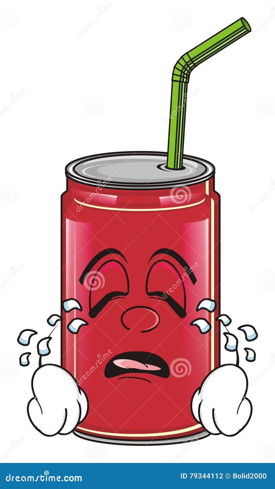 Cry soda can stock illustration. Illustration of soda - 79344112
