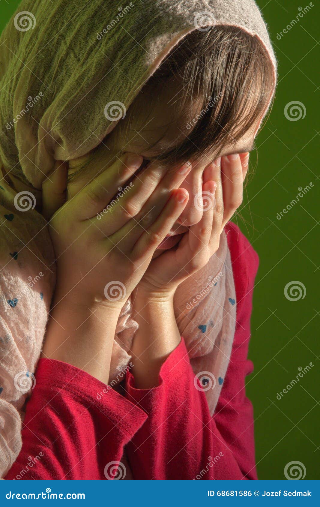 The Cry of Young Girl - Portrait Stock Photo - Image of young ...