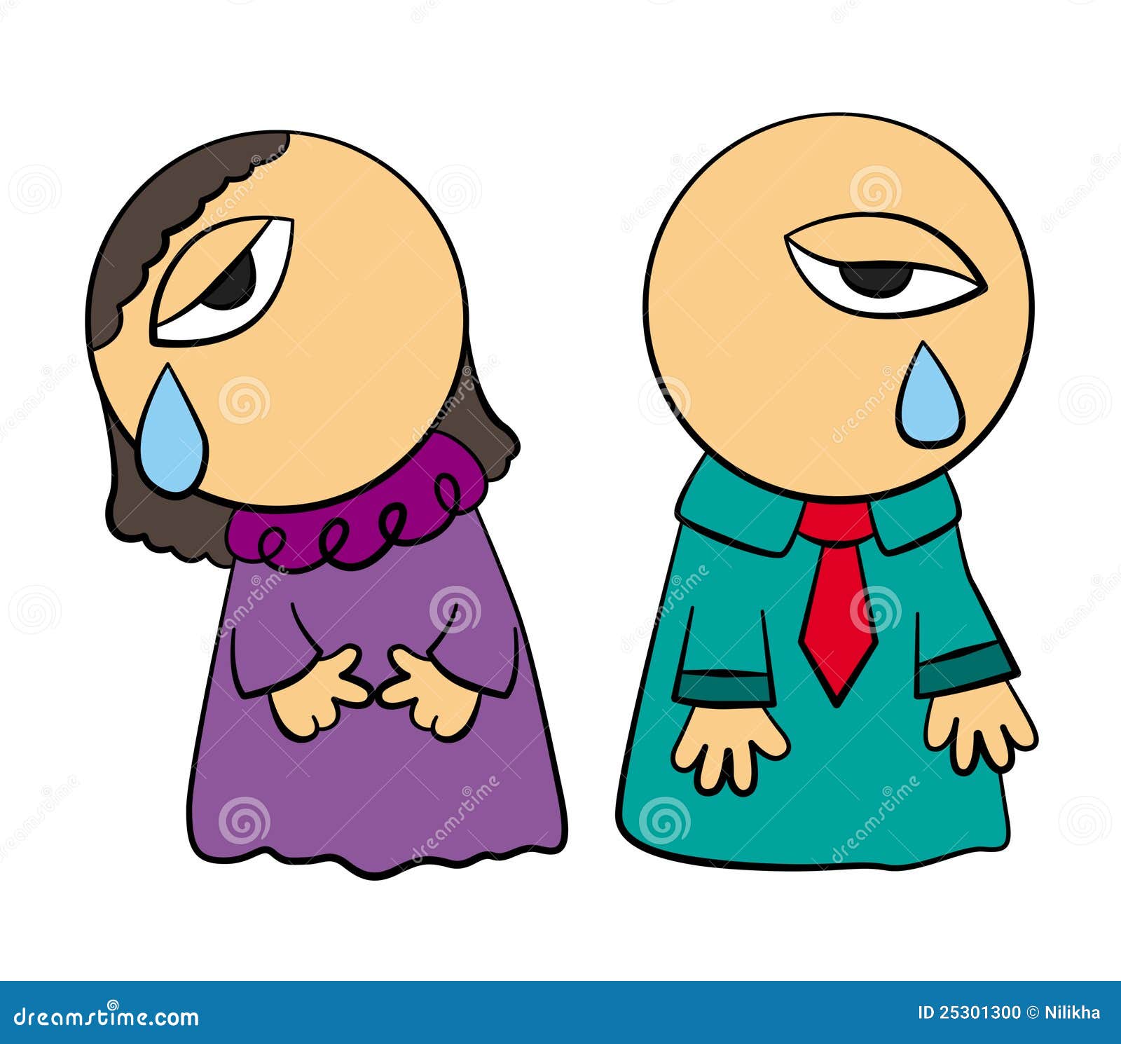 Crying stock illustration. Illustration of pain, problems - 25301300