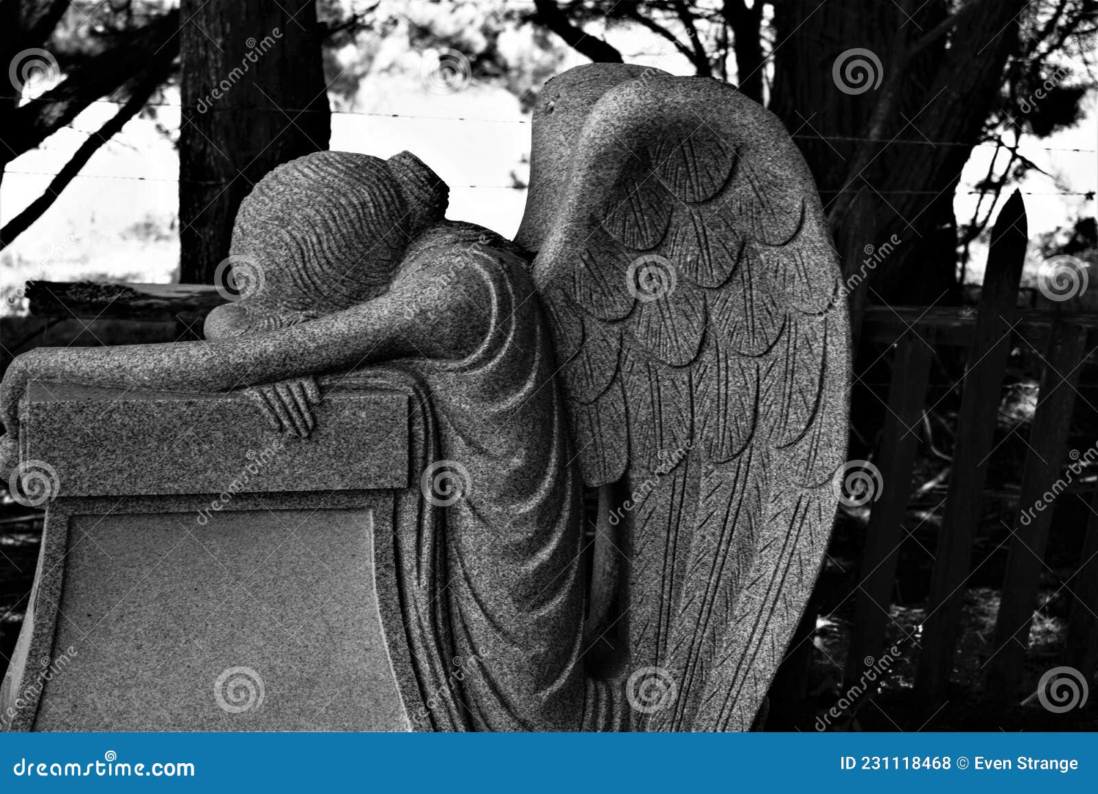 Crying angel stock photo. Image of carving, sculpture - 231118468