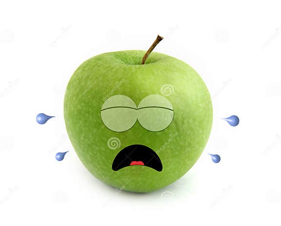 Crying apple stock illustration. Illustration of sadness - 21763739
