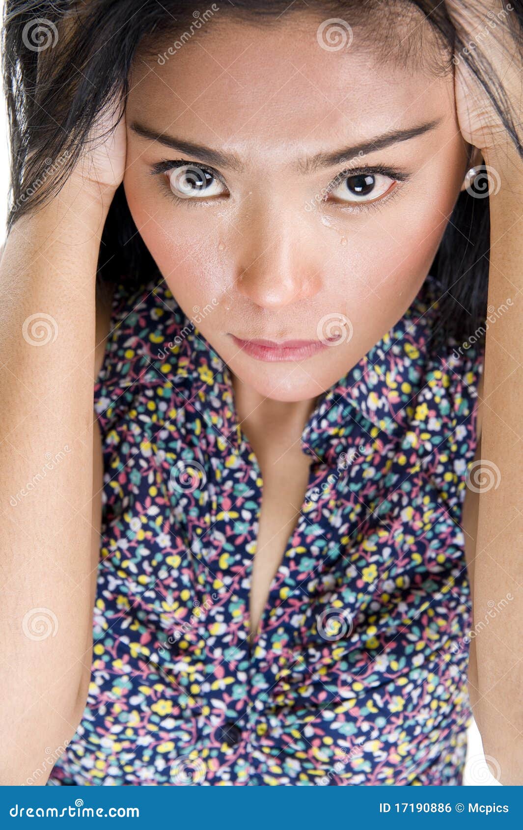 Crying asian beauty stock photo. Image of closeup, girl - 17190886