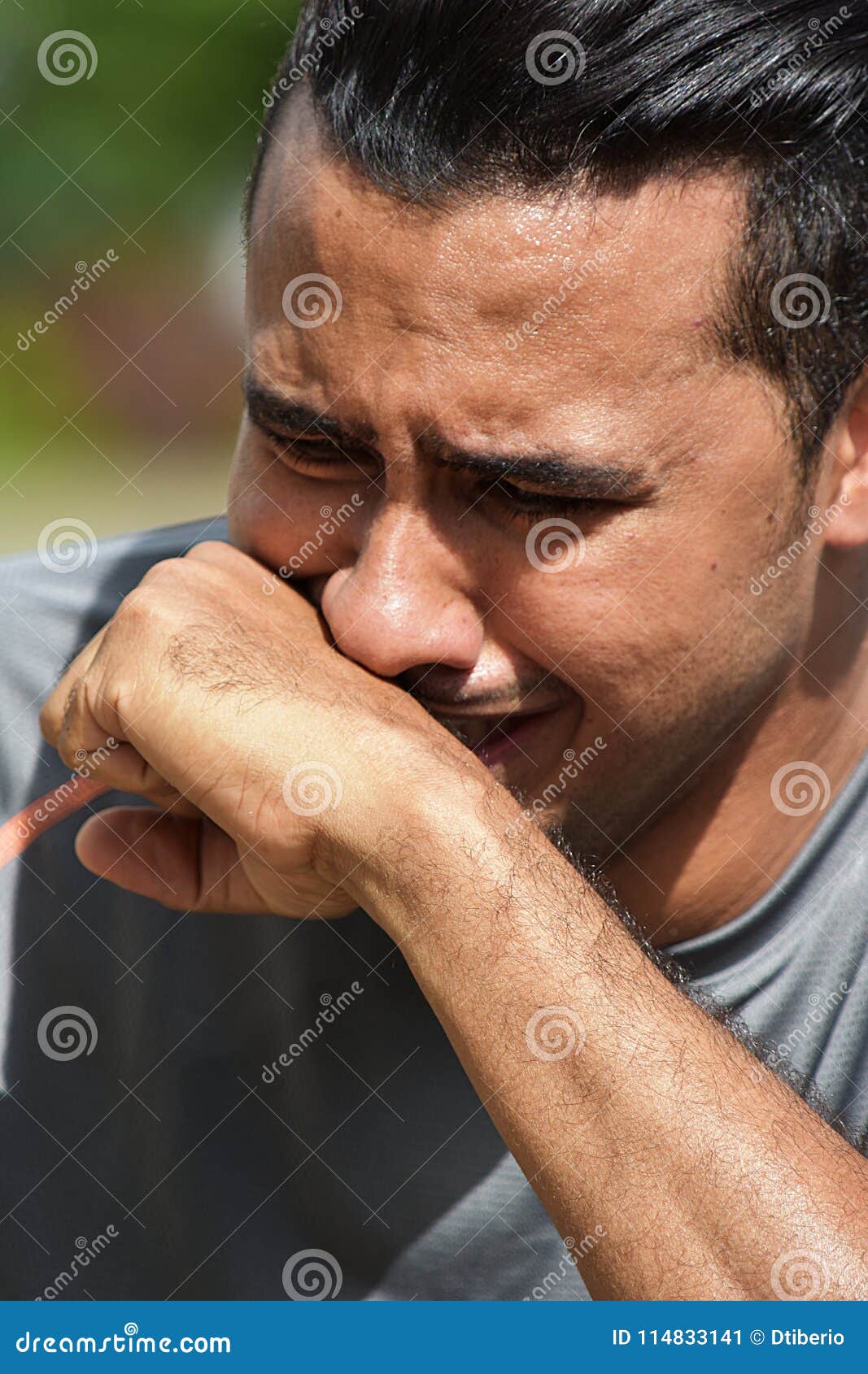 Crying Athletic Man stock image. Image of athletes, adult - 114833141
