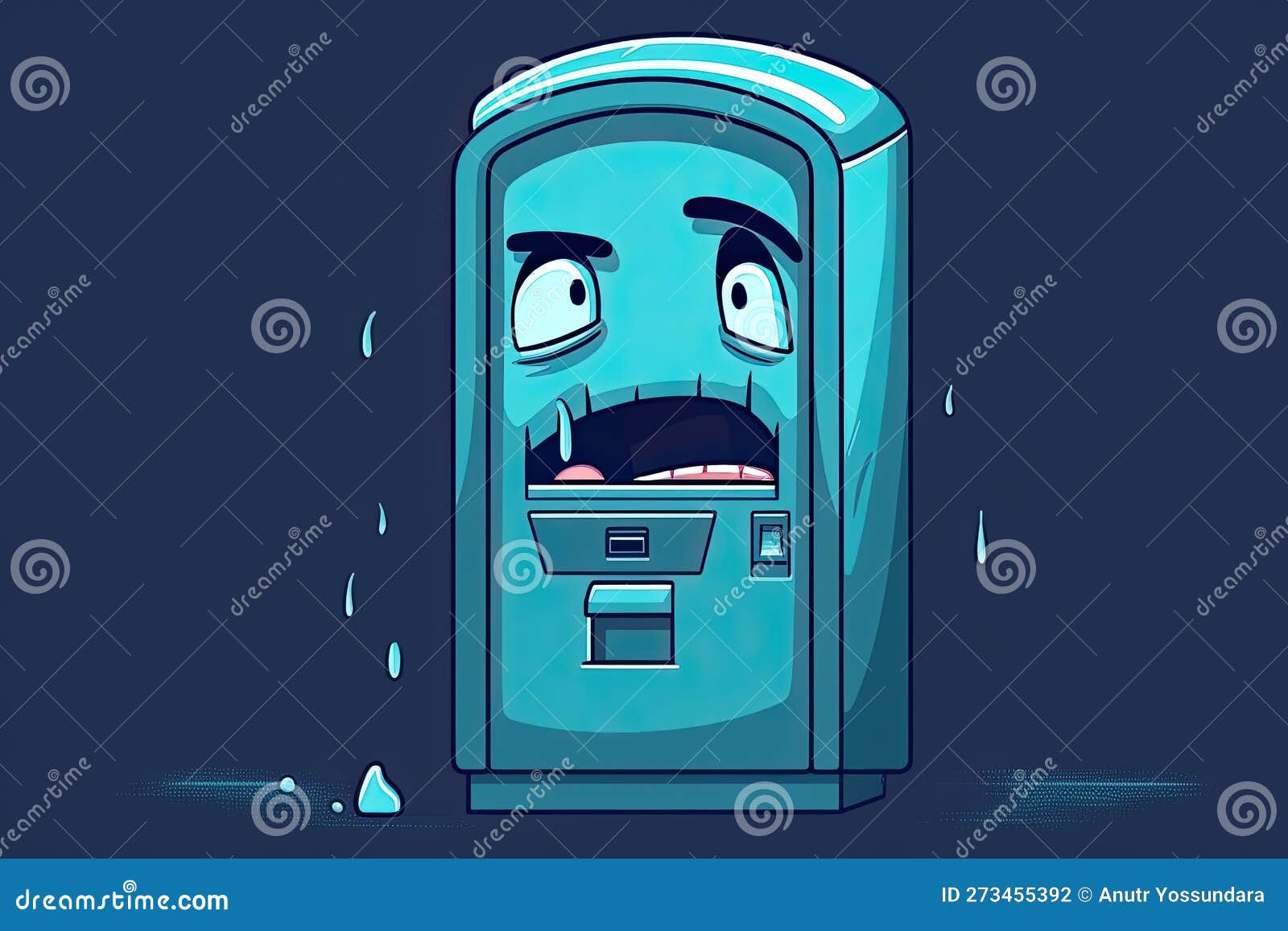 Crying ATM Machine is Crying because Cannot Get Money Out, Bank Run ...