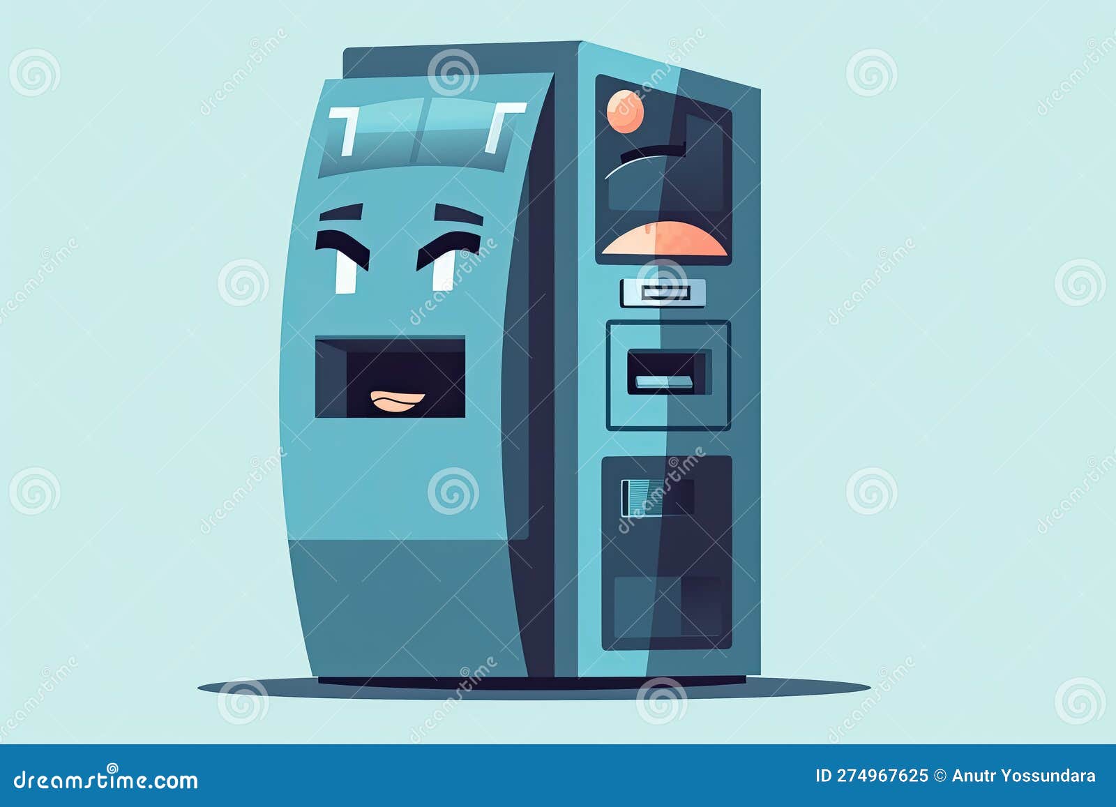 Crying ATM Machine is Crying because Cannot Get Money Out, Bank Run ...