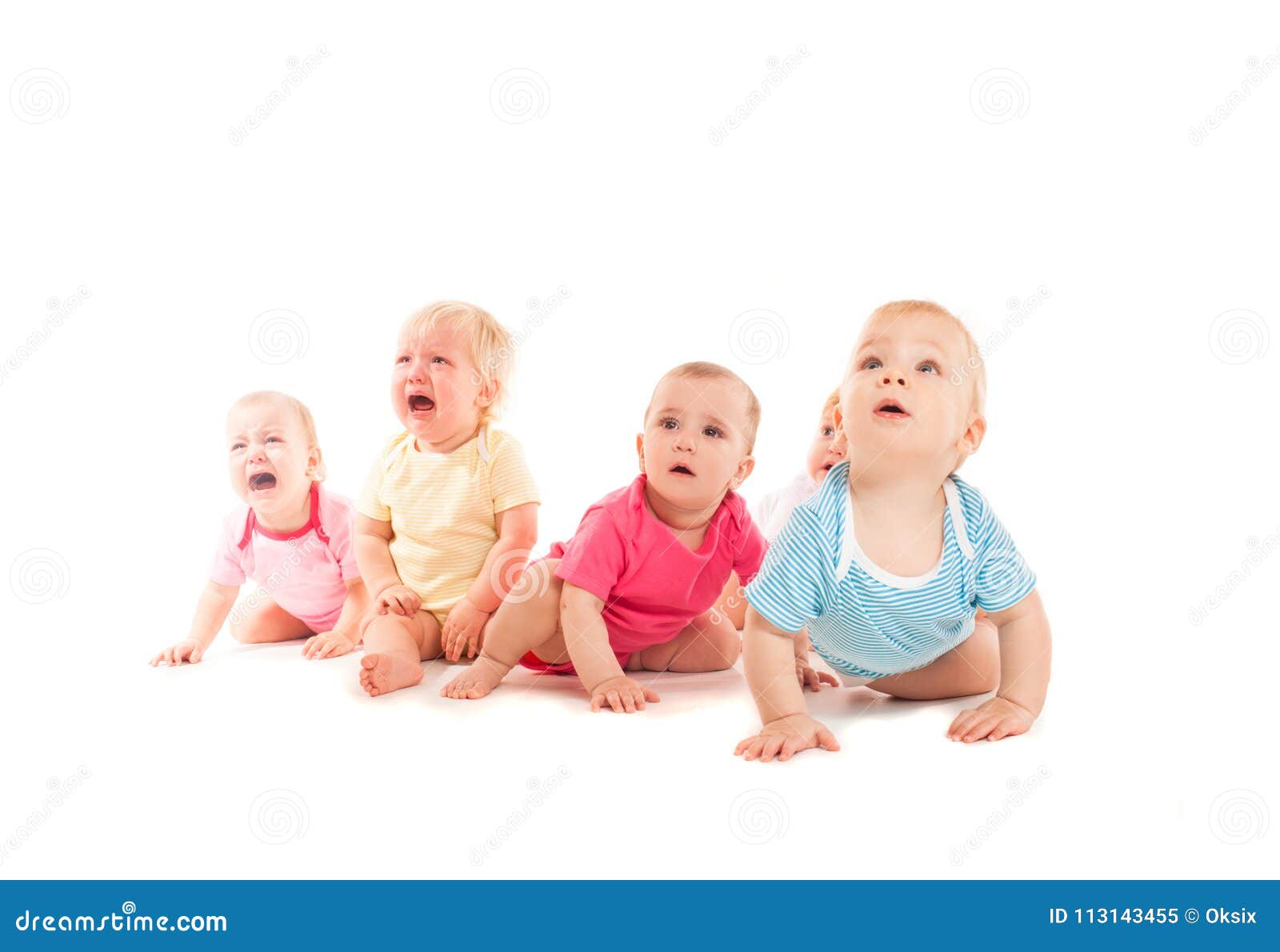 Crying babies isolated stock image. Image of isolated - 113143455