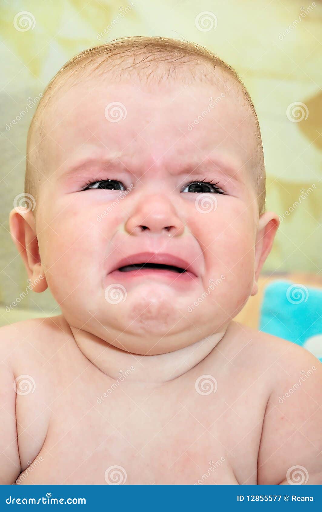 Crying baby stock image. Image of face, eyes, impatient - 12855577