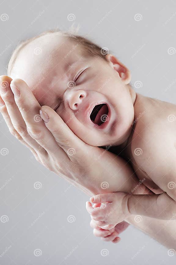 Crying baby stock photo. Image of adult, indoors, family - 19024234