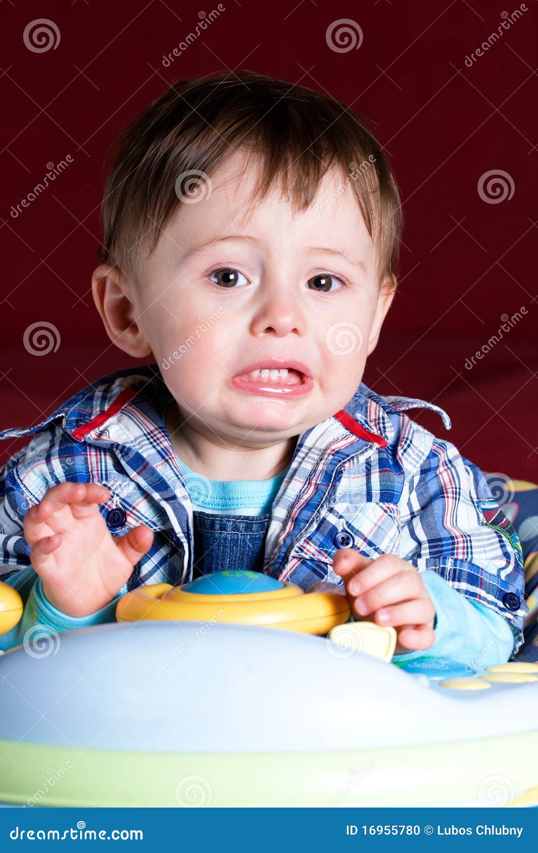 Crying baby boy stock photo. Image of portrait, face - 16955780