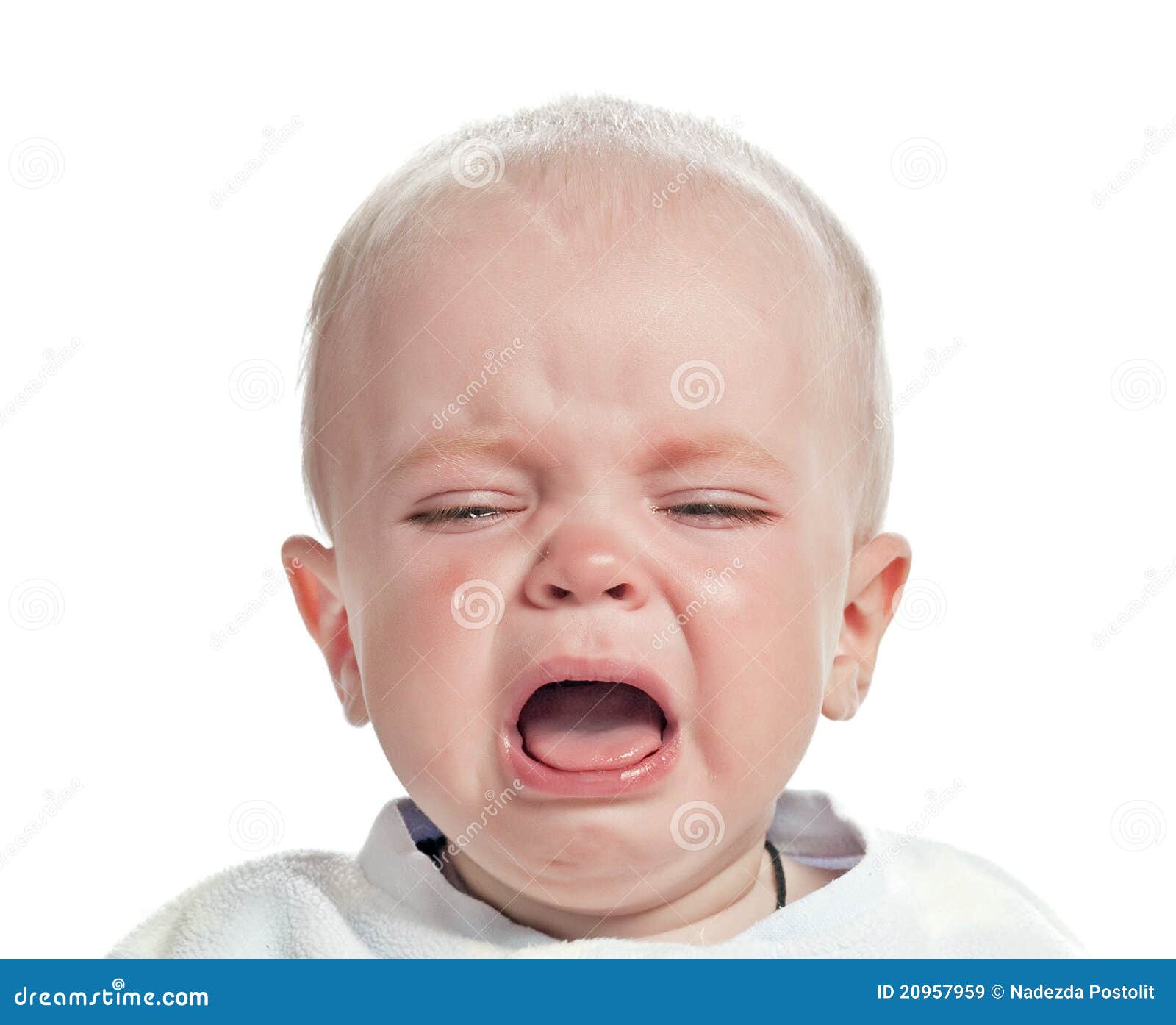 Crying baby boy isolated stock image. Image of crying - 20957959