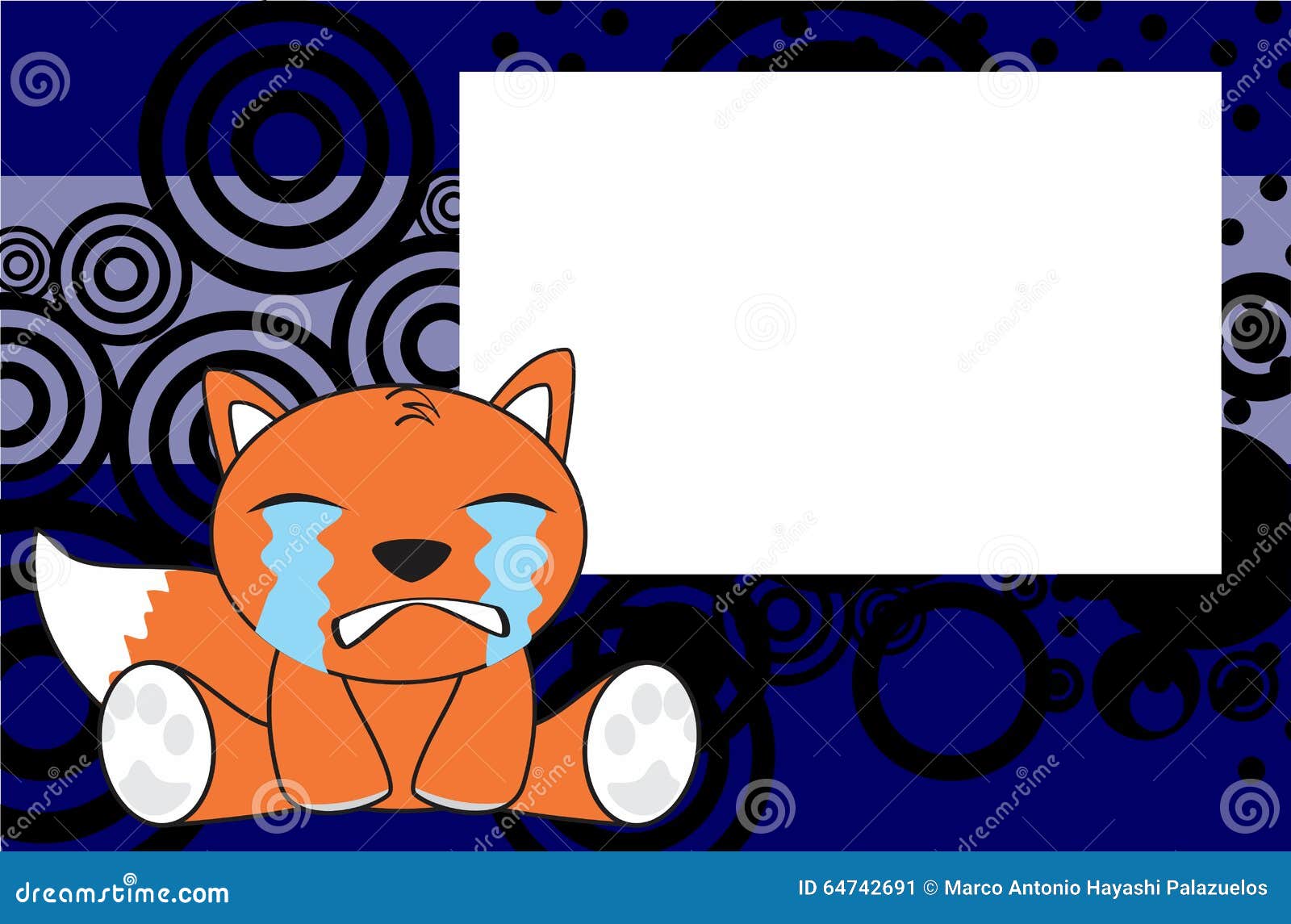 Crying Baby Fox Expressions Cartoon Background | CartoonDealer.com ...