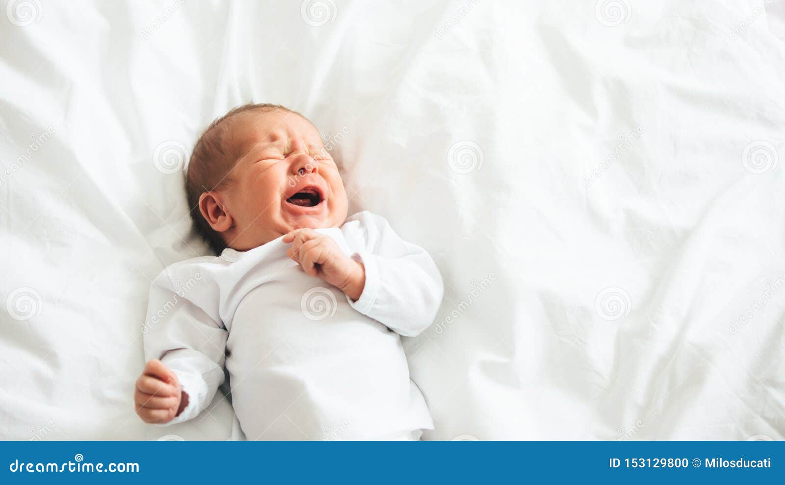 Crying baby at home stock photo. Image of birth, life - 153129800