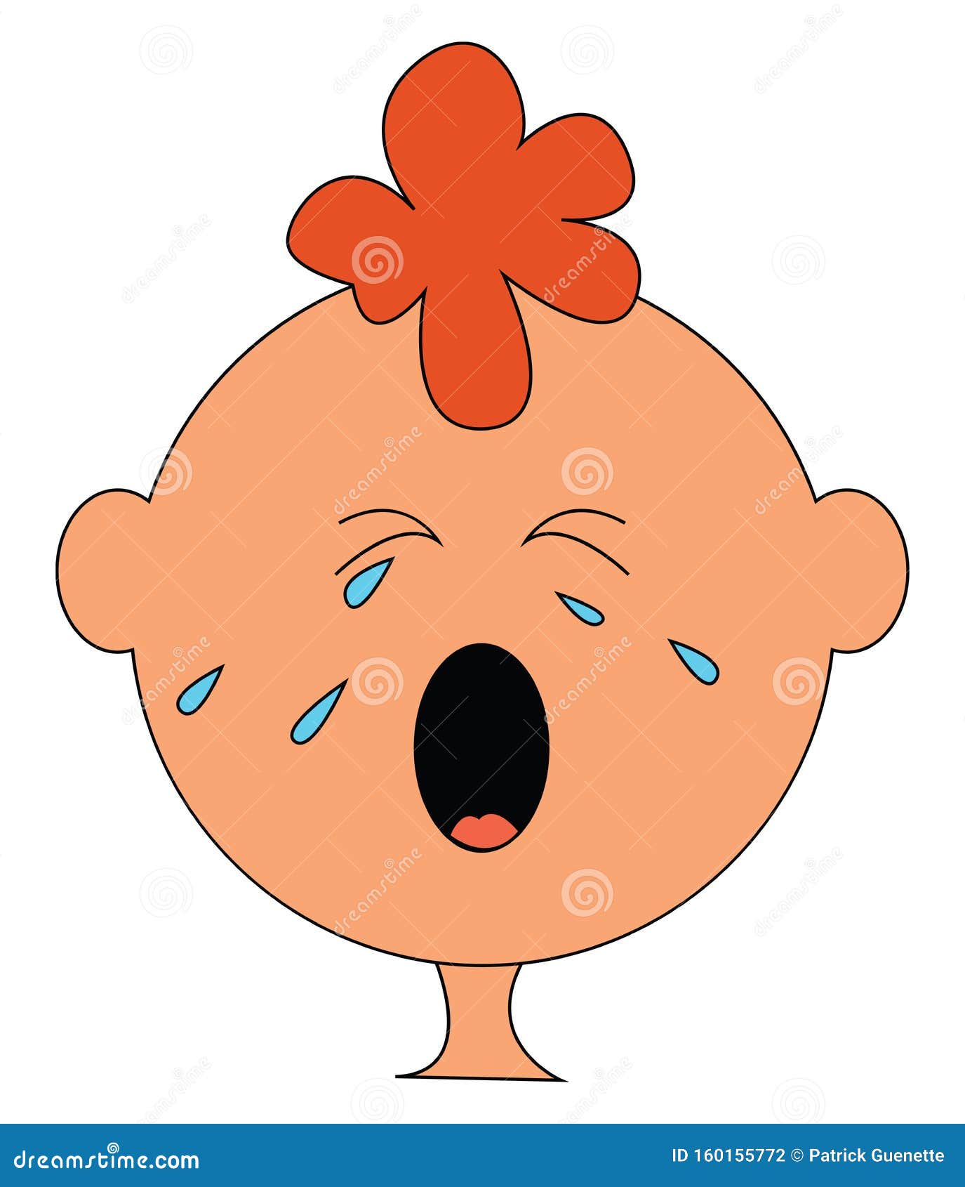 A Crying Baby Vector or Color Illustration Stock Vector - Illustration ...