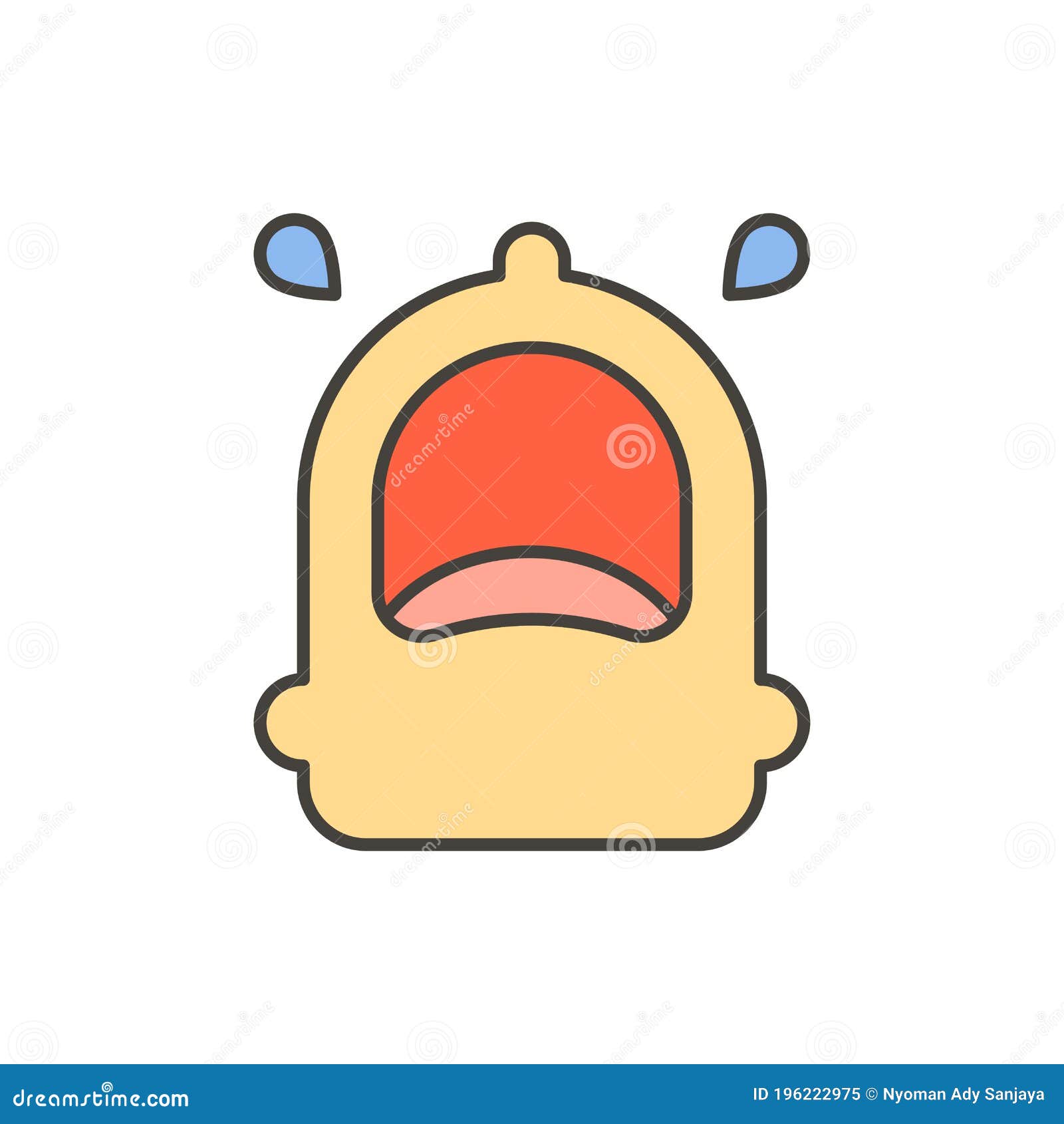 Crying Baby Vector Icon Symbol Isolated on White Background Stock ...
