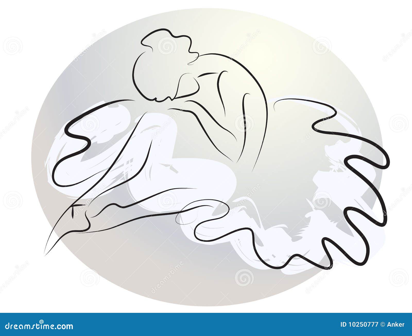 Crying Ballerina stock vector. Illustration of artist - 10250777