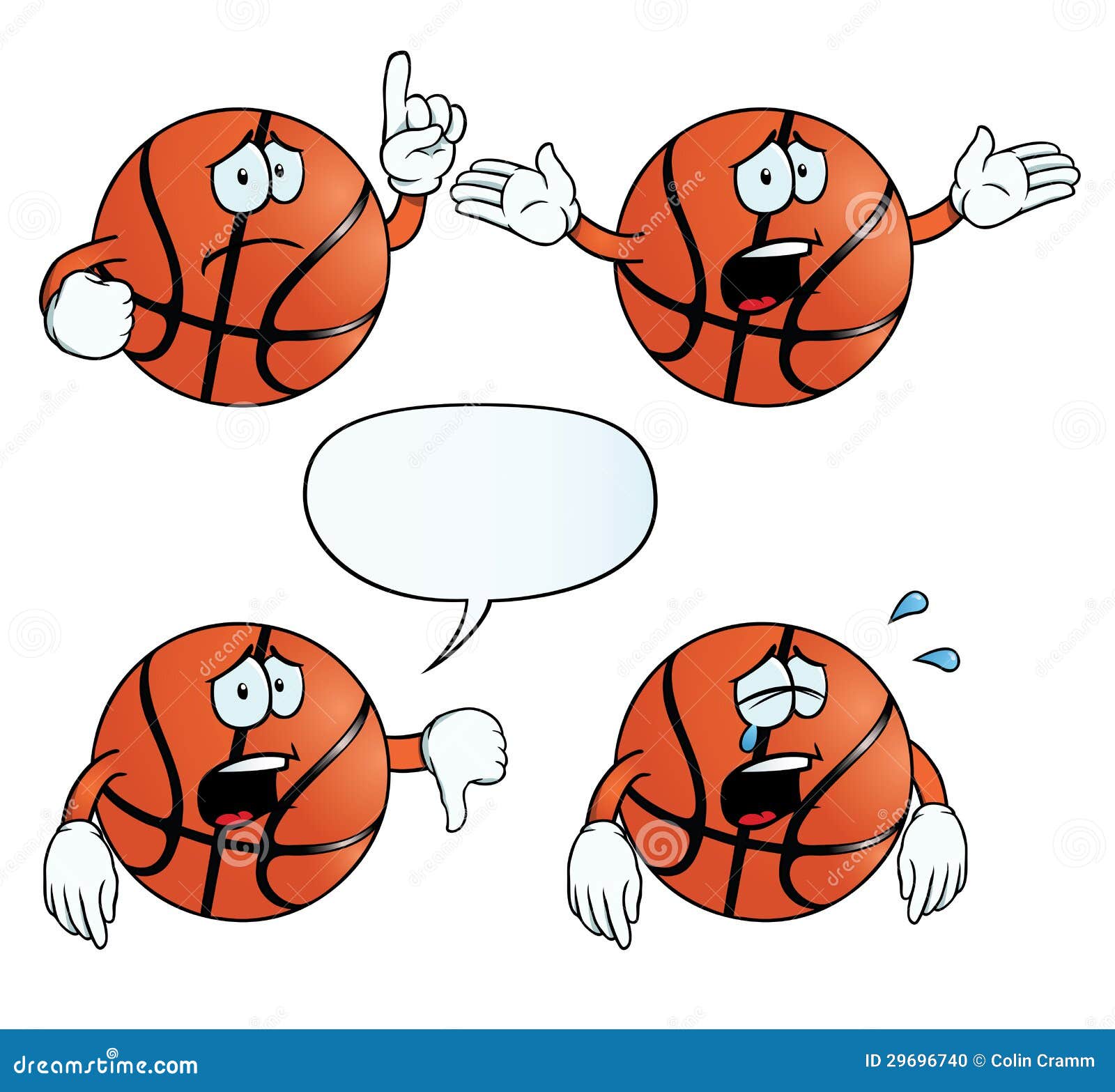 Crying basketball set stock vector. Illustration of depressed - 29696740