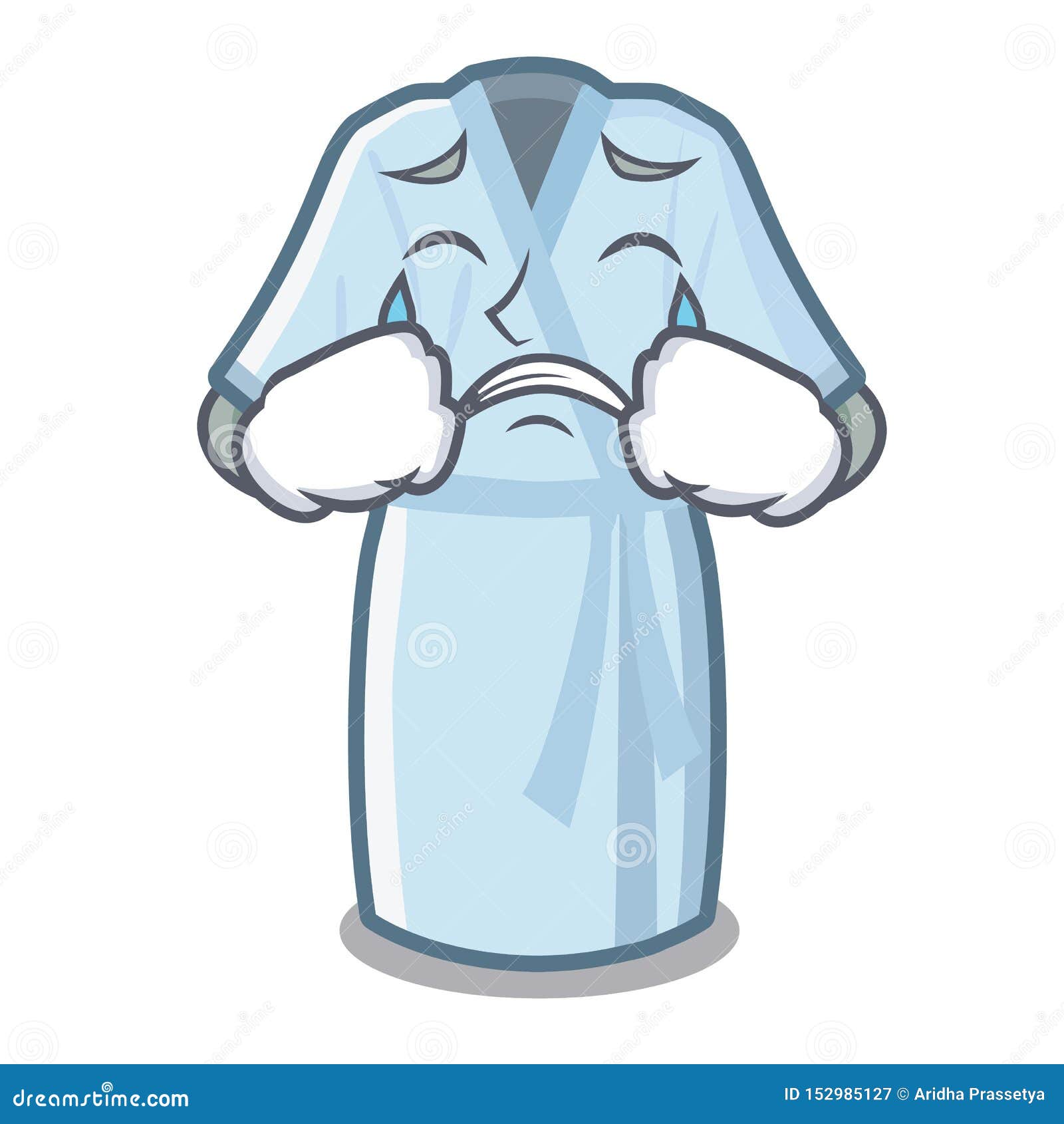 Crying Bathrobe Stored in the Character Cupboard Stock Vector ...