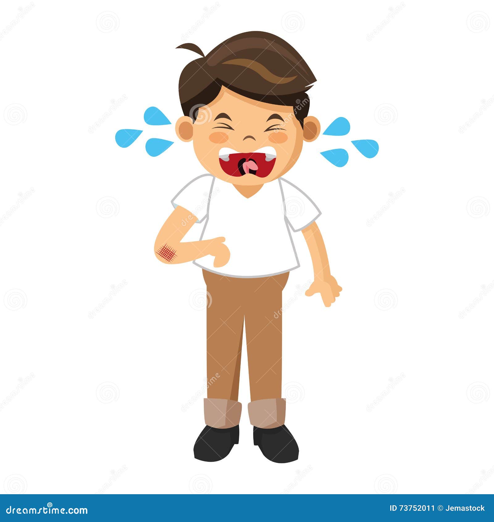 Crying boy icon stock illustration. Illustration of tears - 73752011