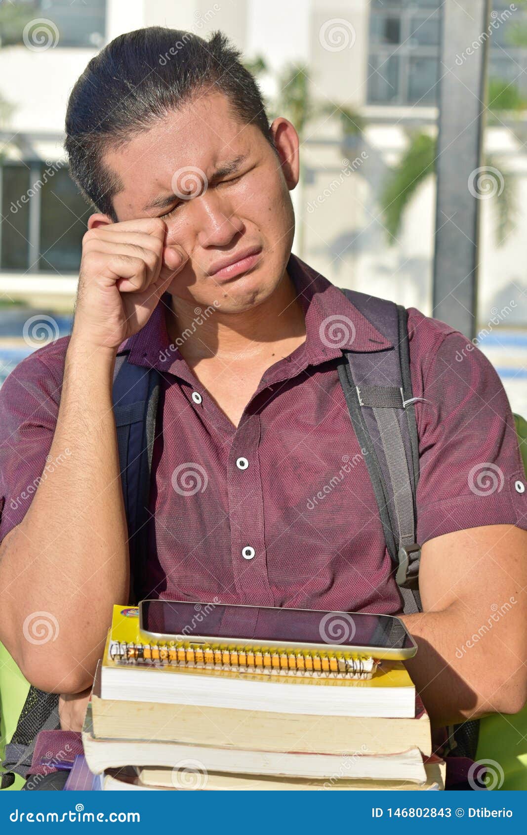 A Crying Boy Student stock image. Image of young, sadness - 146802843