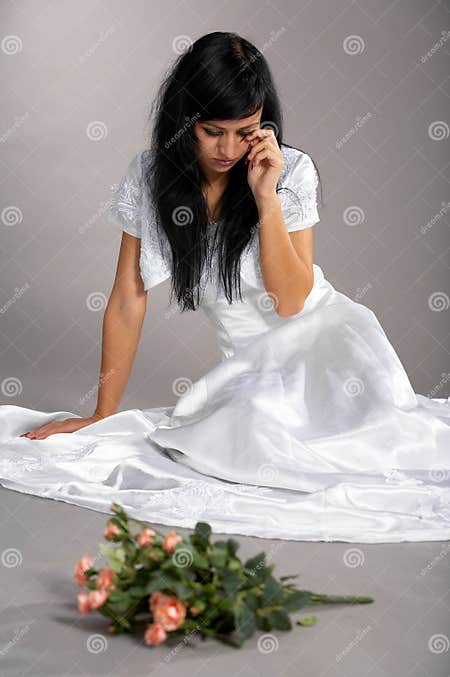 Crying bride stock photo. Image of human, female, latin - 12855272