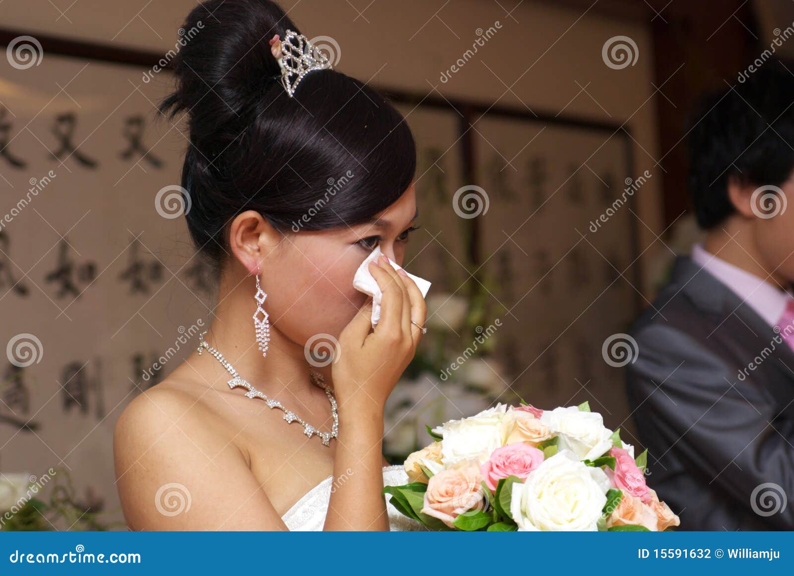Crying bride stock photo. Image of marriage, ceremony - 15591632