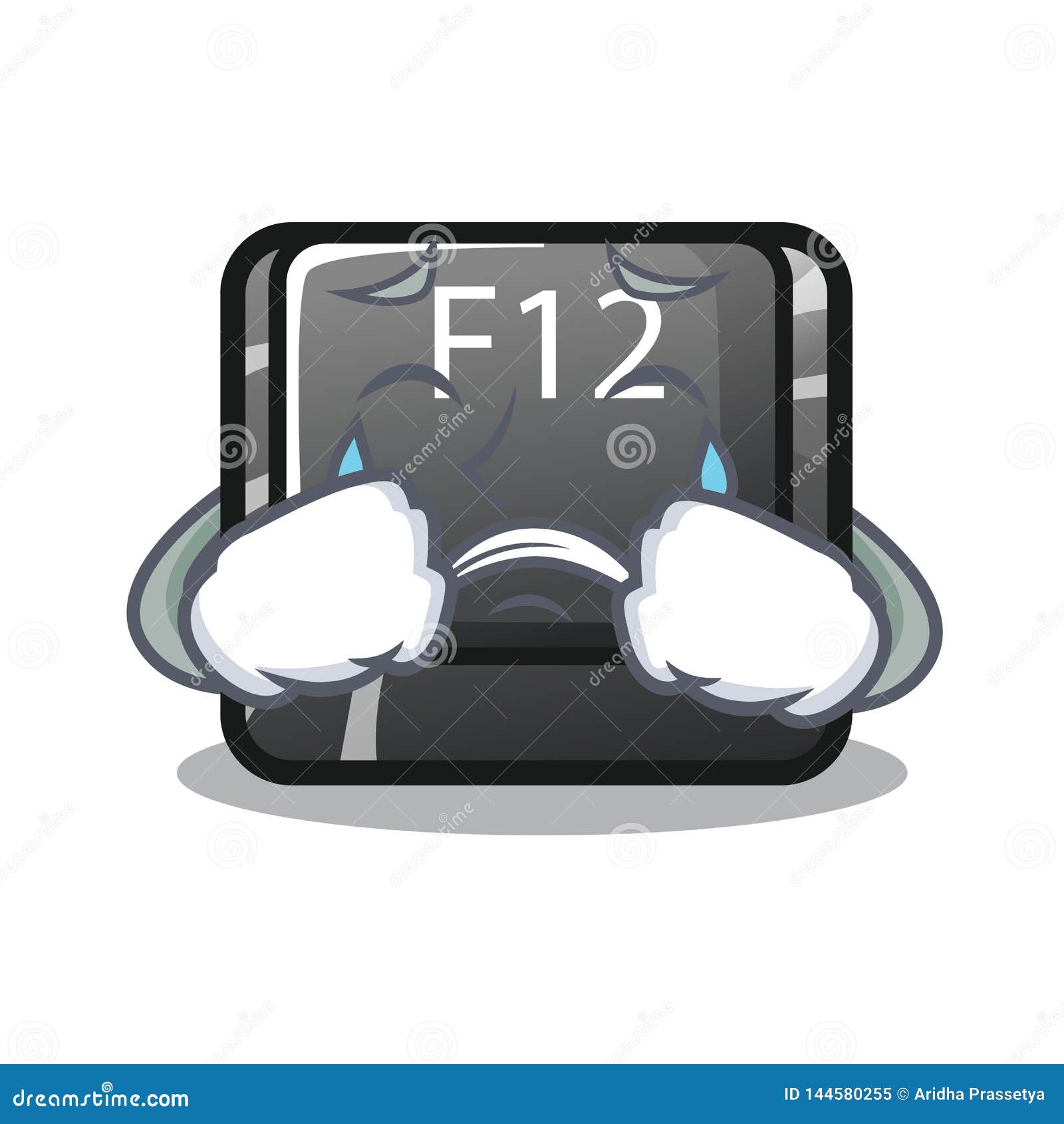 Crying Button F12 in the Cartoon Shape Stock Vector - Illustration of ...