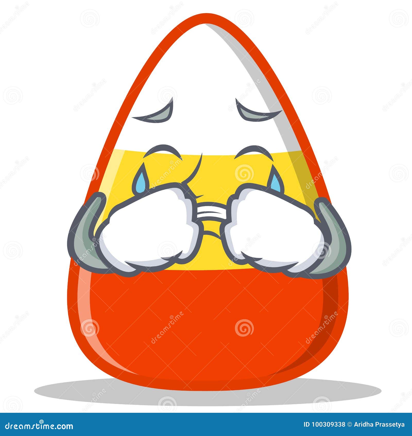 Crying Candy Corn Character Cartoon Stock Vector - Illustration of ...