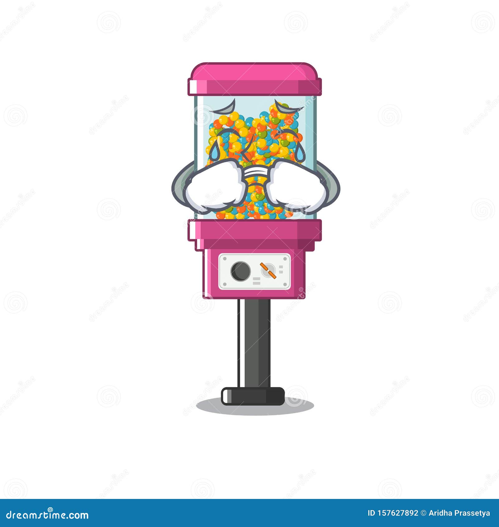 Crying Candy Vending Machine with the Character Stock Vector ...