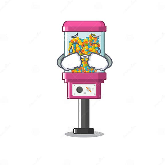 Crying Candy Vending Machine with the Character Stock Vector ...