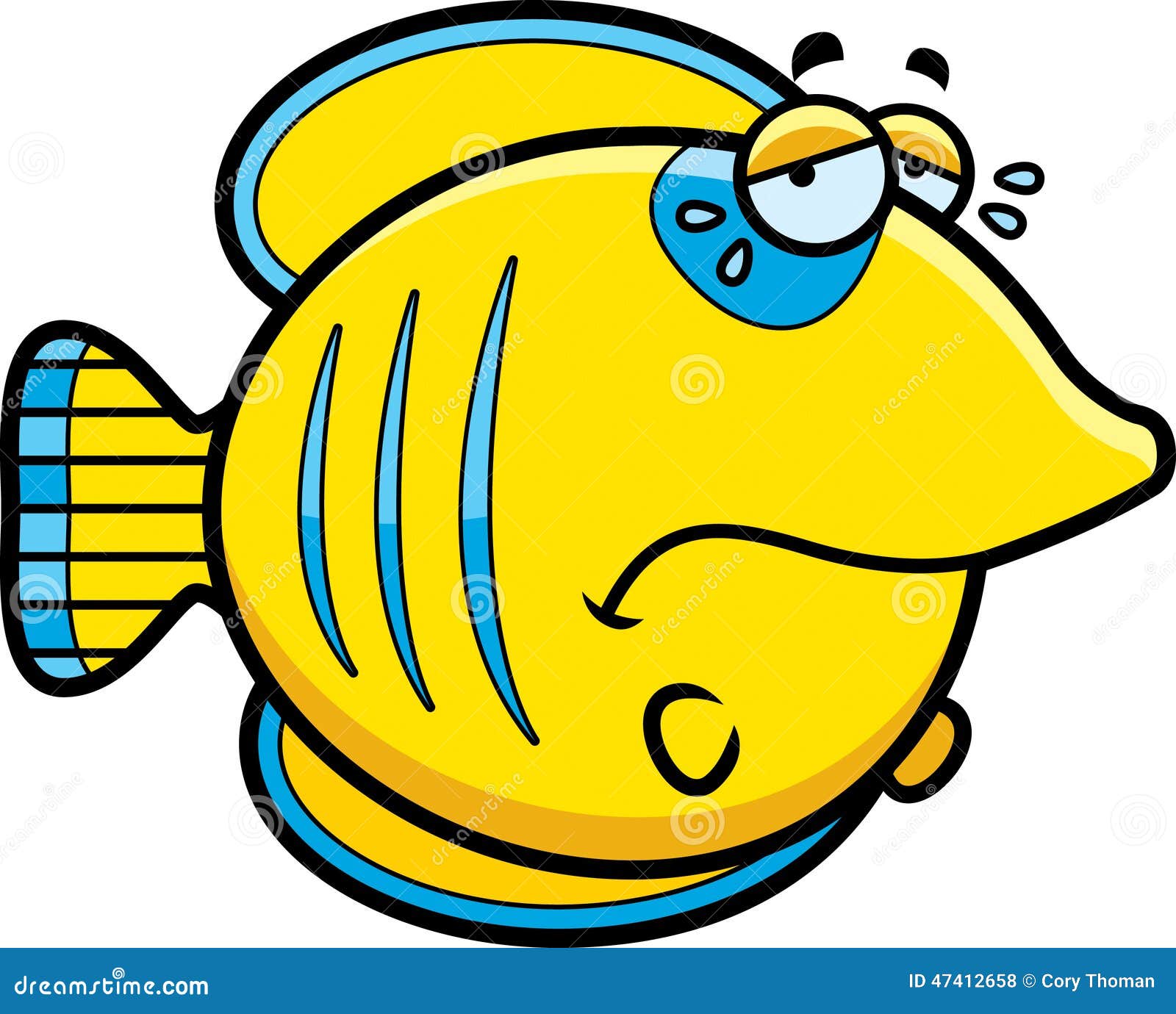 Crying Cartoon Butterflyfish Stock Vector - Illustration of ...