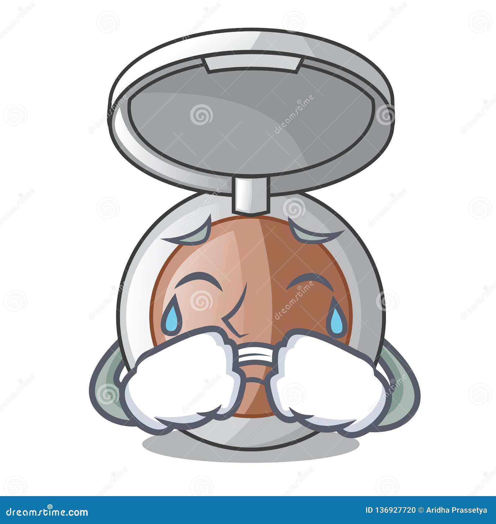 Crying Cartoon Powder Above the Dressing Table Stock Vector ...