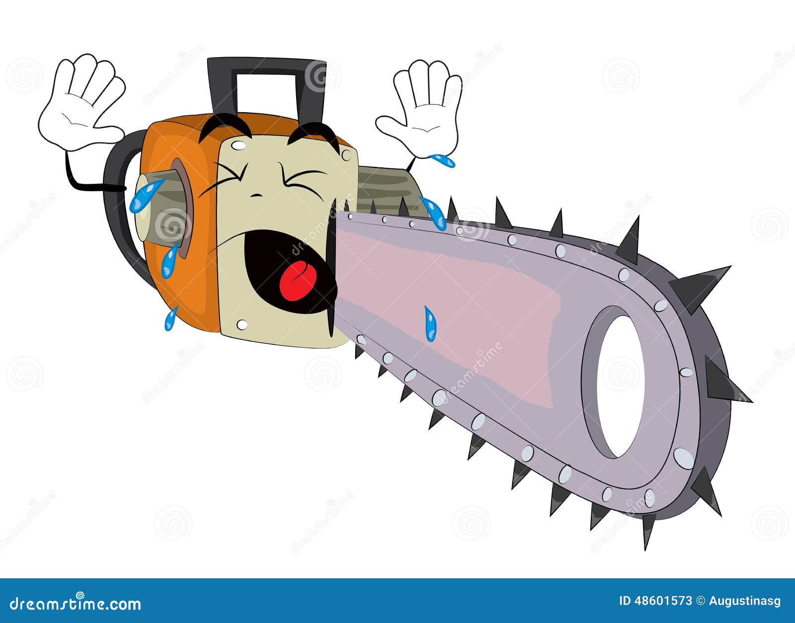 Sad Chainsaw Cartoon Royalty-Free Illustration | CartoonDealer.com ...