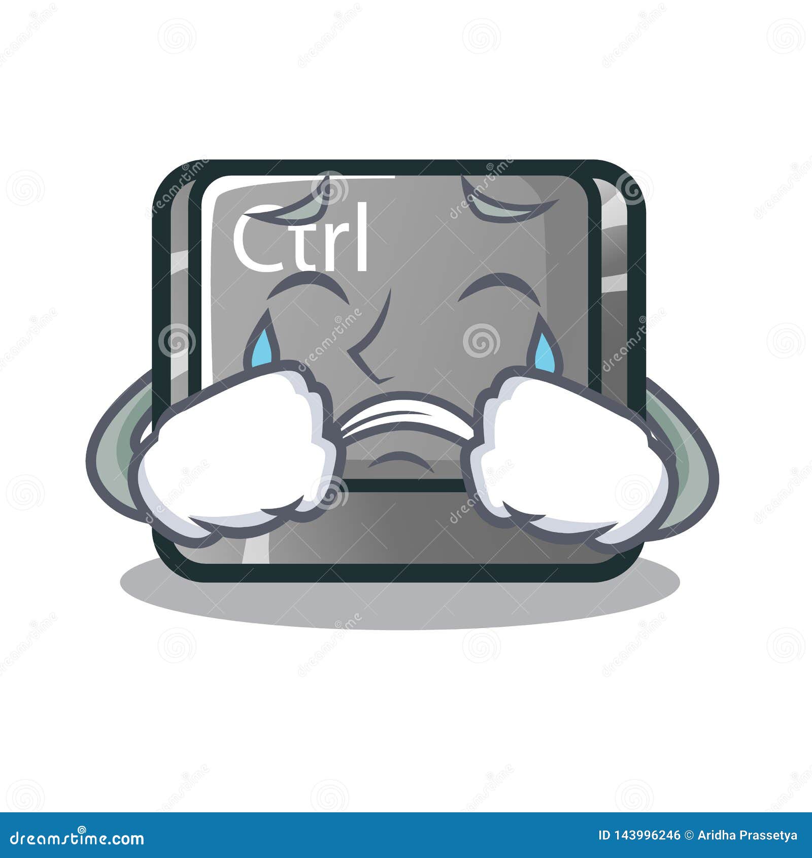 Sad Crying Computer Monitor Character Cartoon Vector | CartoonDealer ...