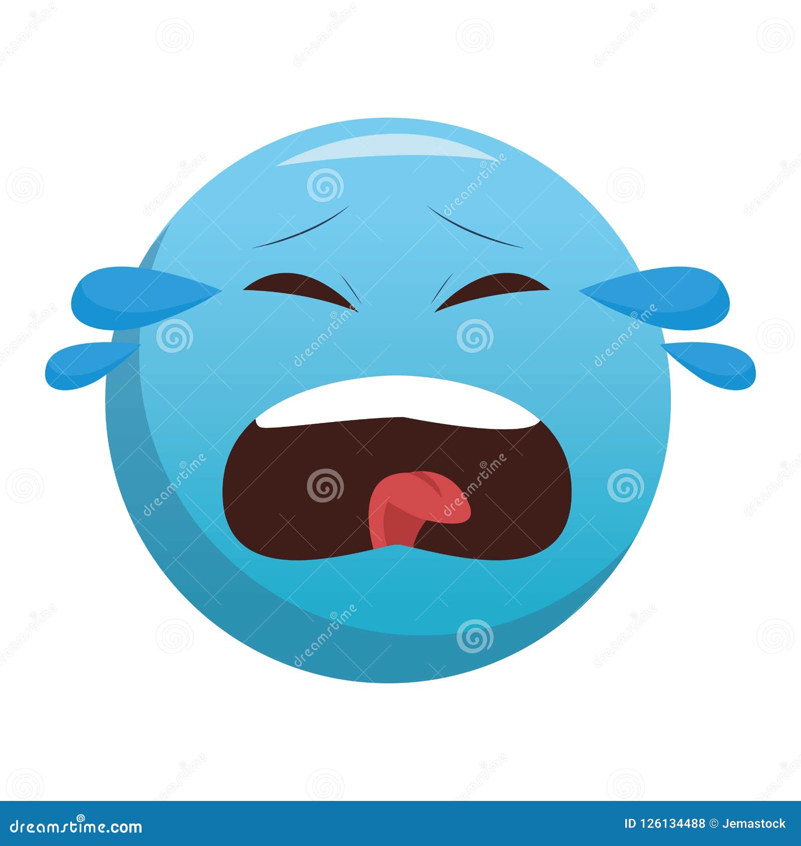 Crying Chat Emoticon Scribble Cartoon Vector | CartoonDealer.com #126273531