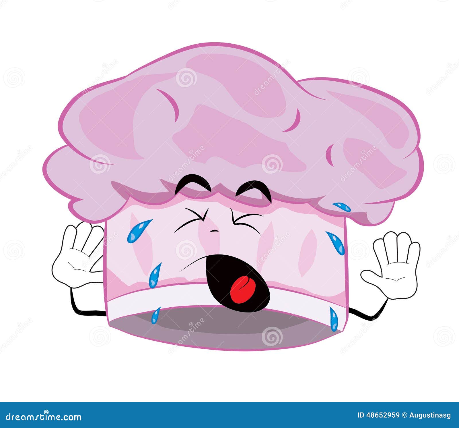 Crying chef hat cartoon stock illustration. Illustration of chef - 48652959