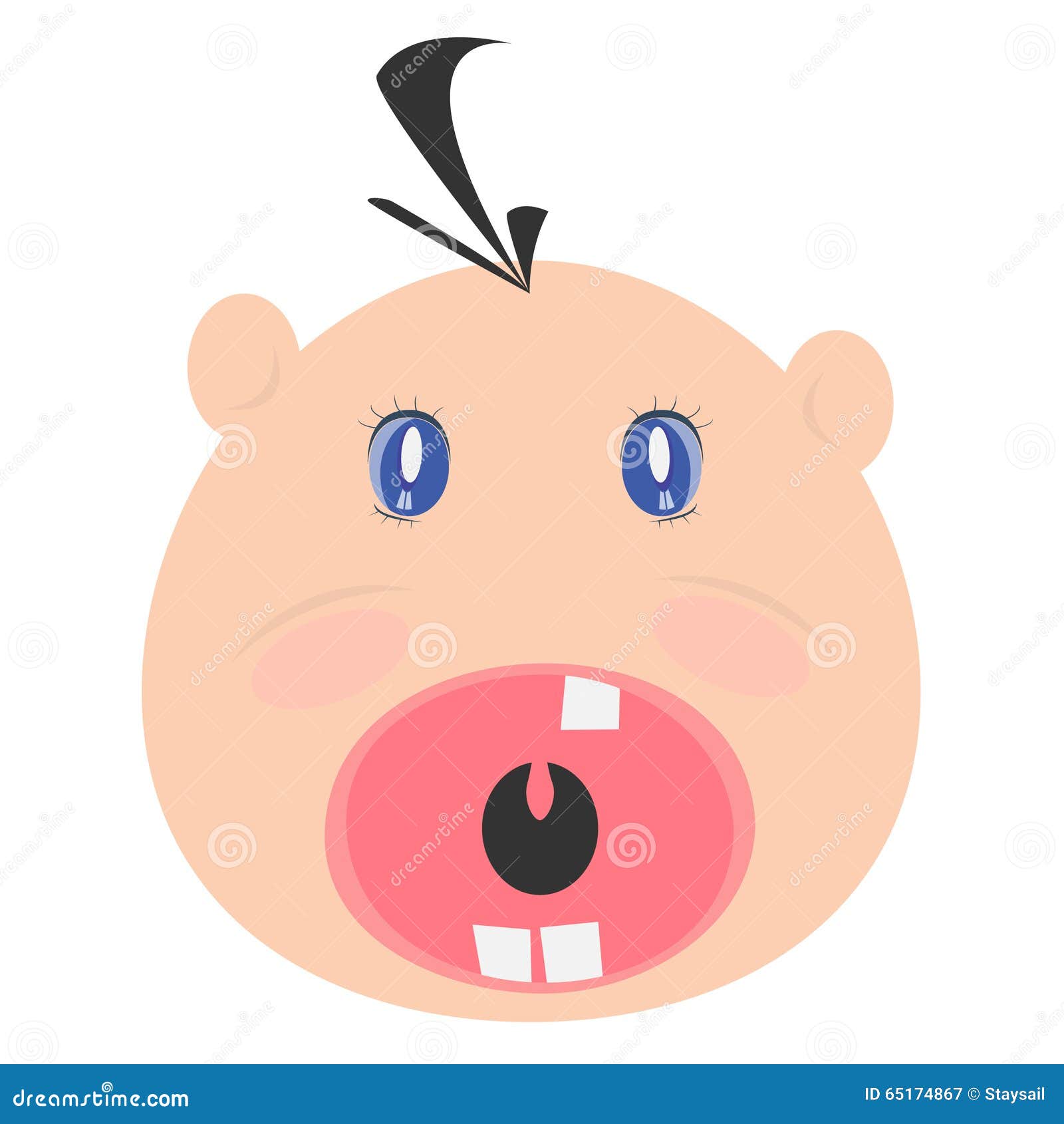 Crying child icon stock vector. Illustration of drawing - 65174867