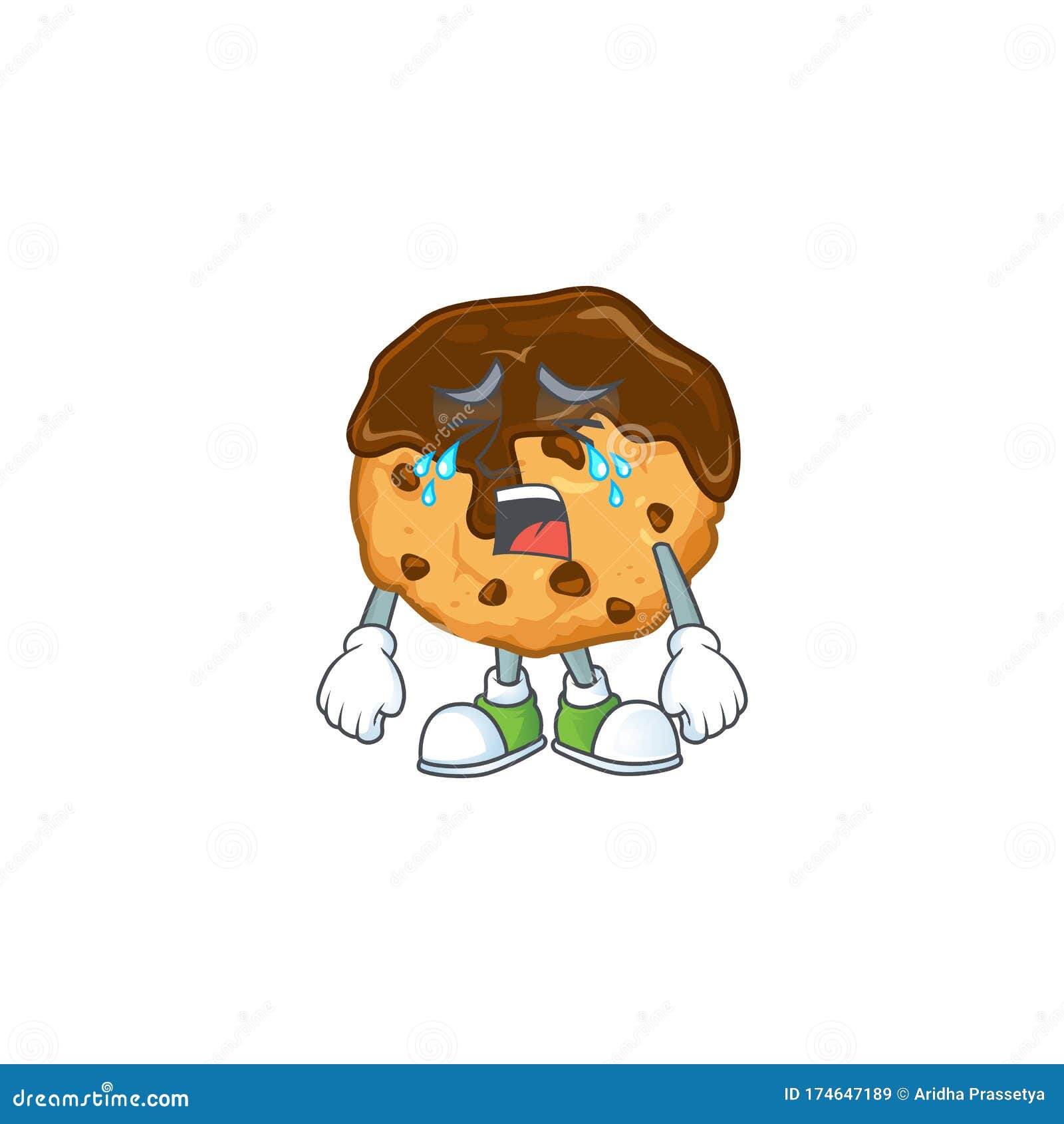 Crying Chocolate Candies Mascot Cartoon | CartoonDealer.com #120015791