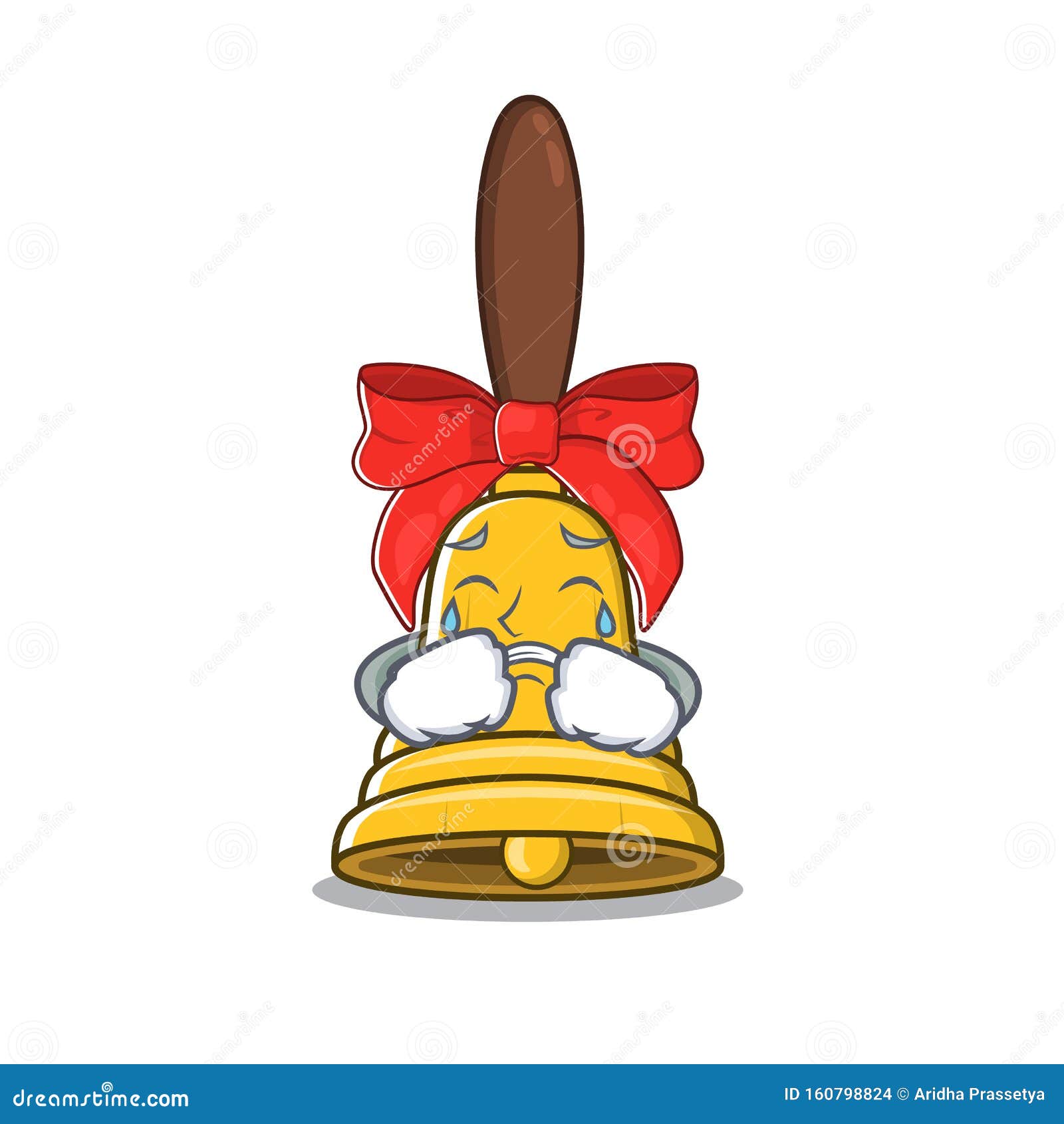 Crying Christmas Bells Isolated in the Cartoon Stock Vector ...