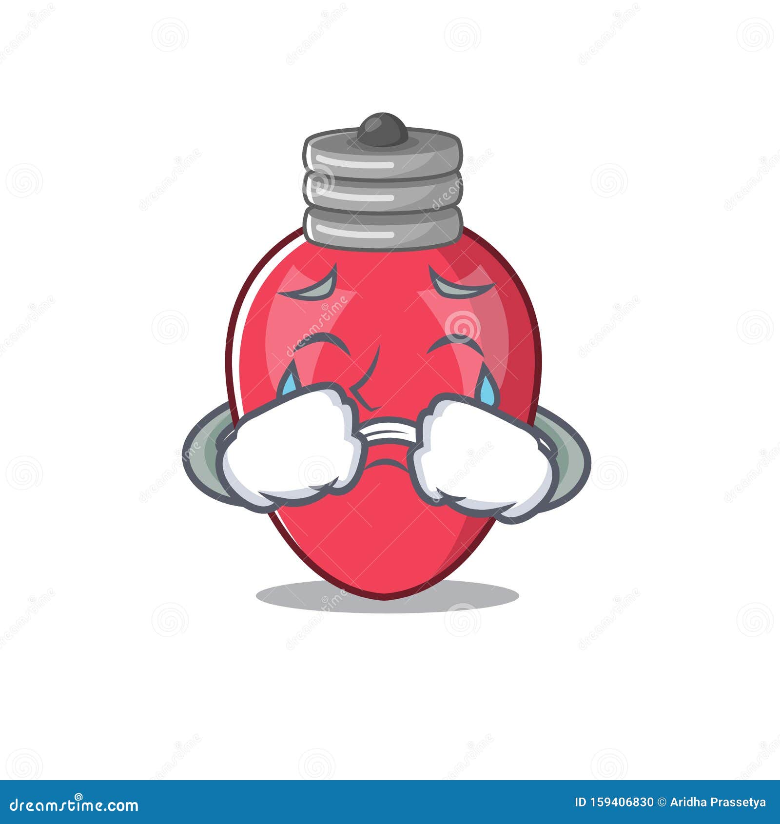 Crying Christmas Lights on the Mascot Table Stock Vector - Illustration ...