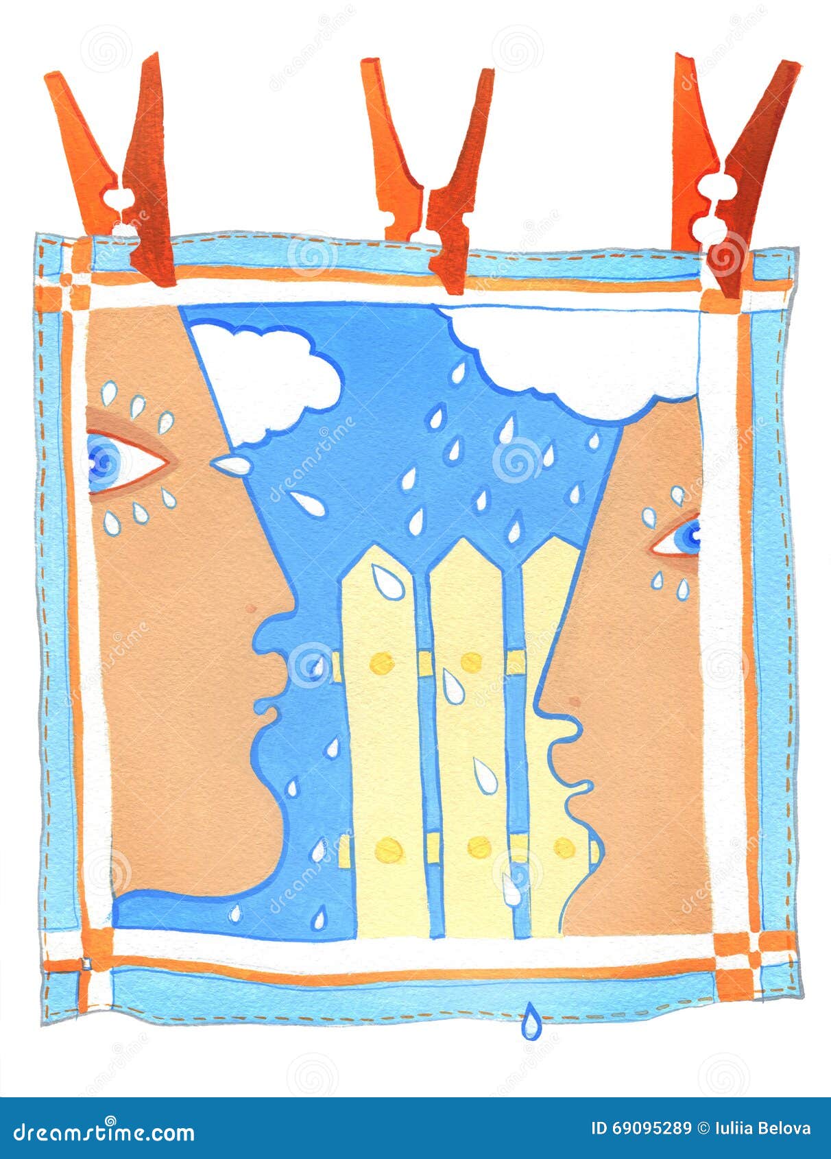 Crying At Clothes-peg Royalty-Free Stock Photo | CartoonDealer.com ...